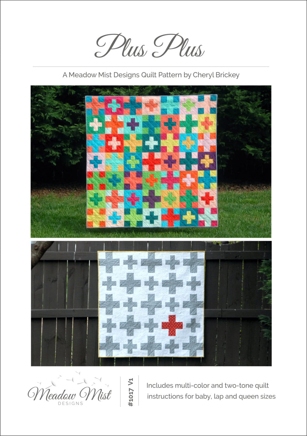 Plus Plus a Digital Pdf Quilt Pattern Baby Lap and Queen - Etsy