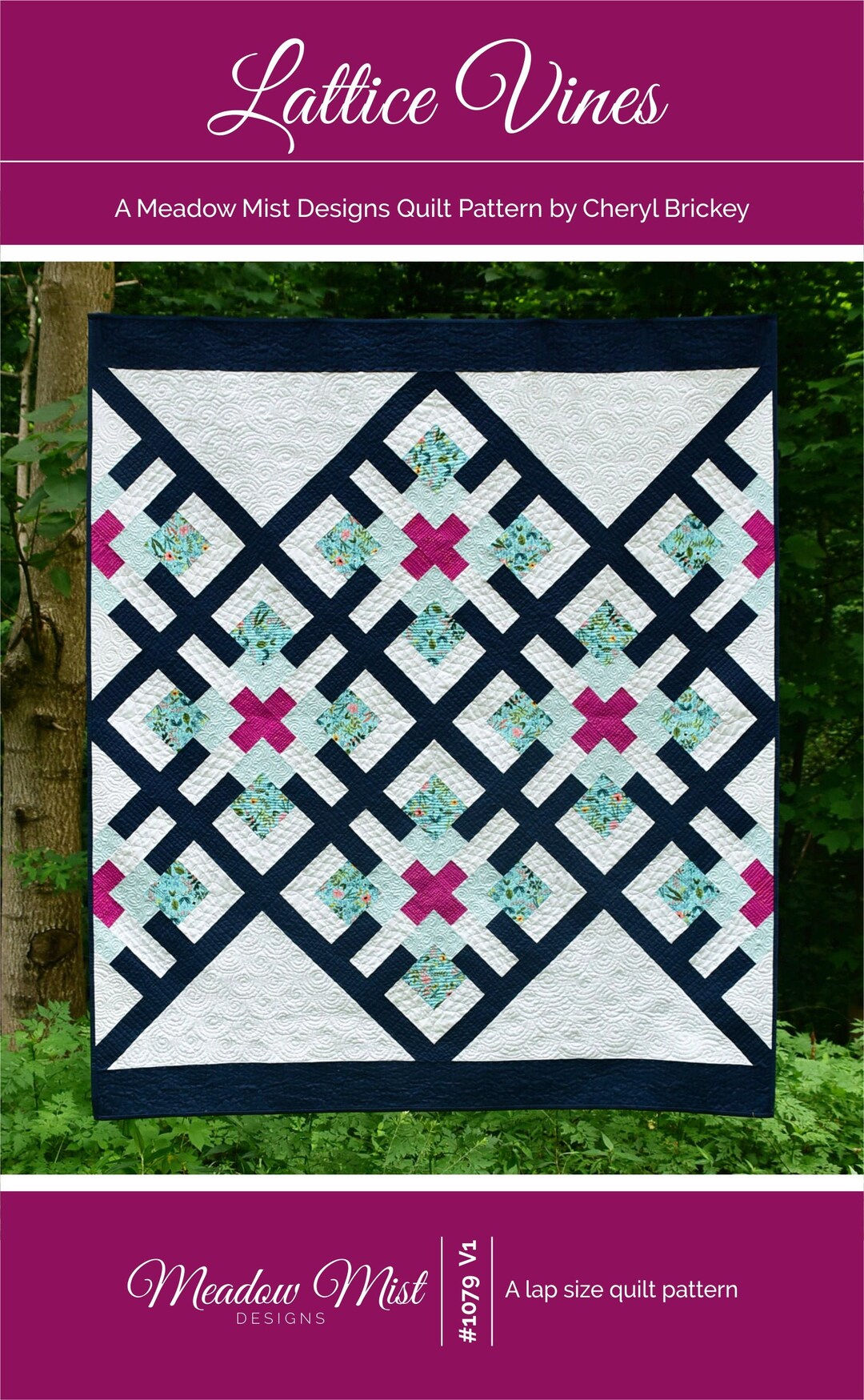 Lattice Vines Digital Quilt Pattern a Modern Pattern Lap / Throw Size ...