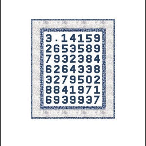 Paper Pieced Numbers and Pi Quilt - Digital Quilt Pattern - Patterns ...