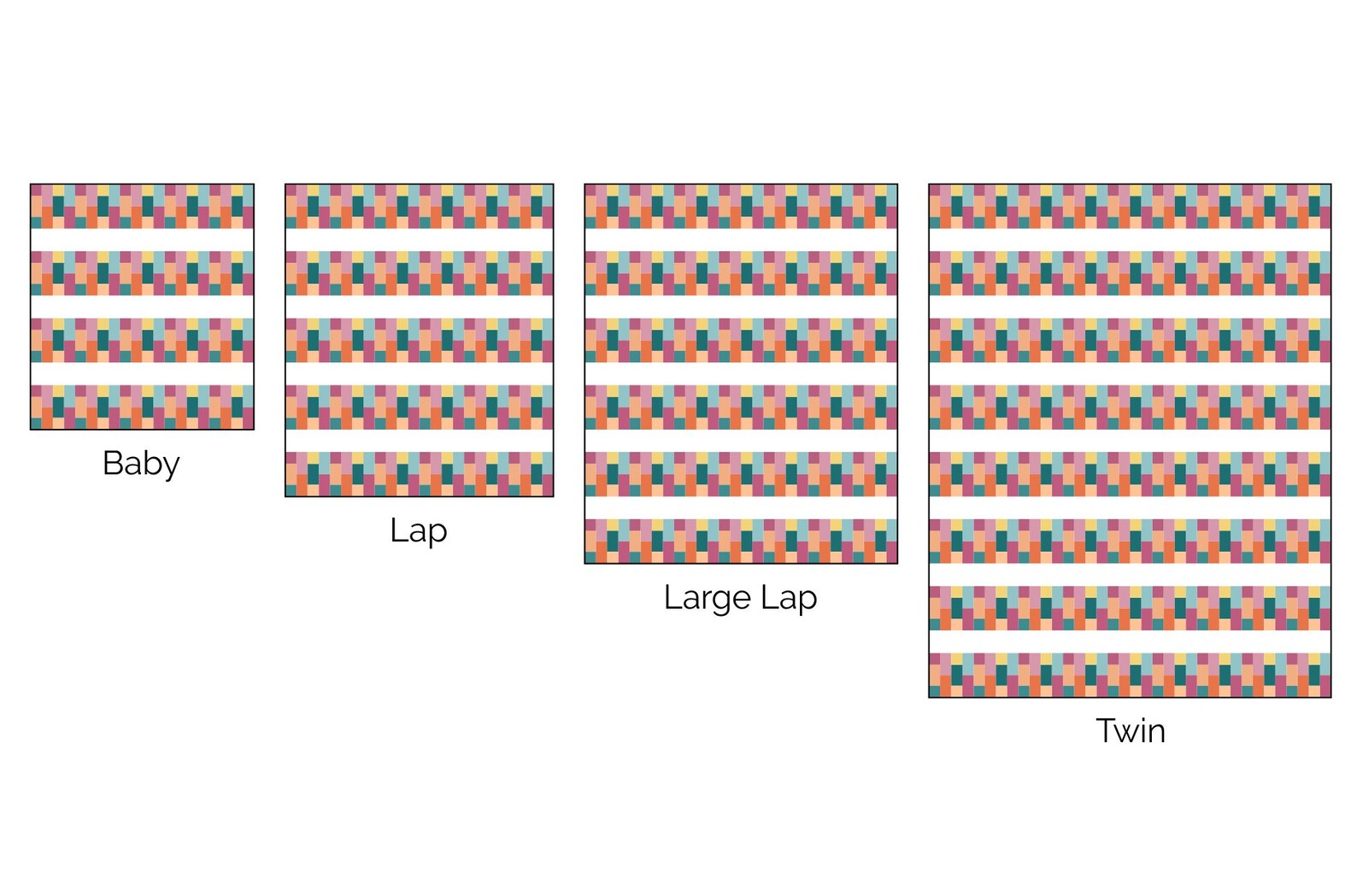 Flagstone Path - Digital Quilt Pattern - a Modern Pattern - Baby, Lap ...