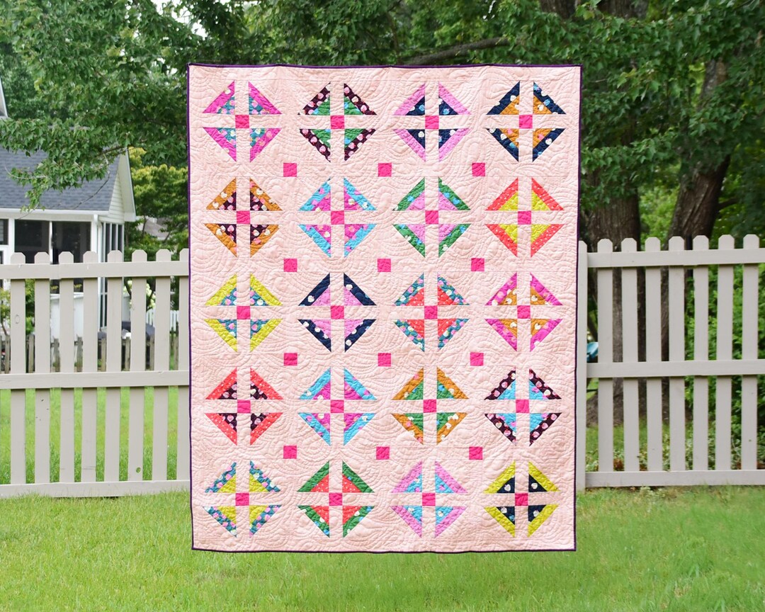 Hartwell Digital Pdf Quilt Pattern - Quilt Pattern for Fat Quarters, 1/ ...
