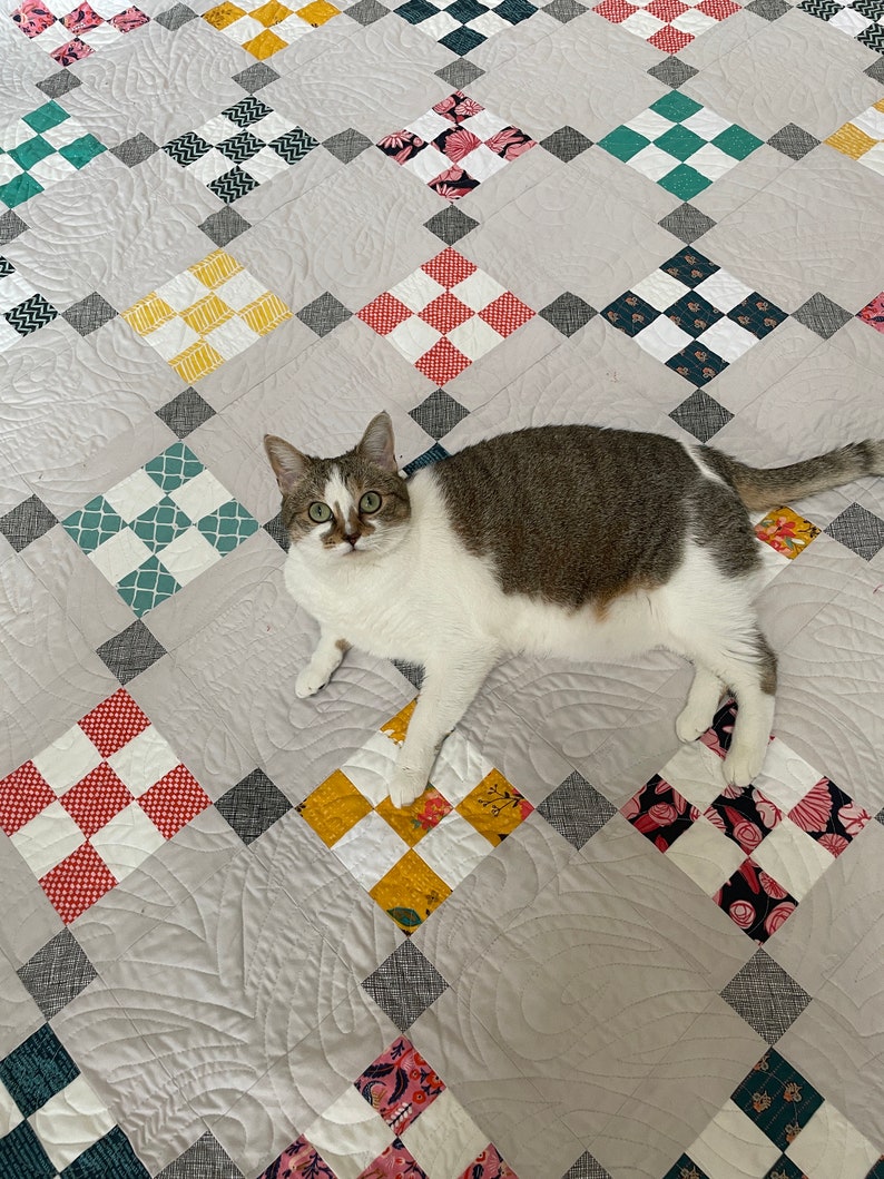 Checkers Quilt Pattern Digital Pattern Lap Throw Sized - Etsy