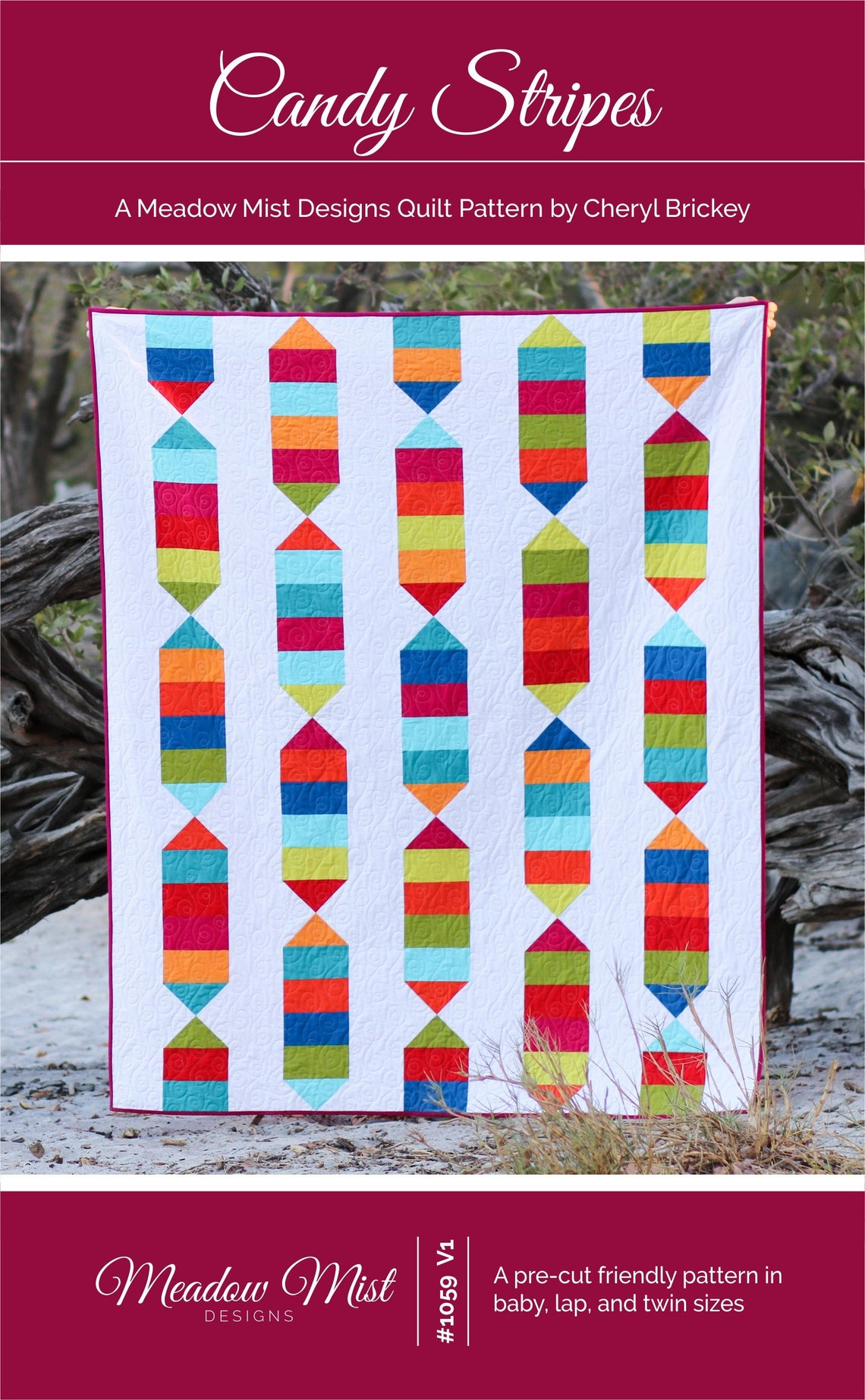 Candy Stripes Digital Quilt Pattern Baby Lap Twin Sizes - Etsy