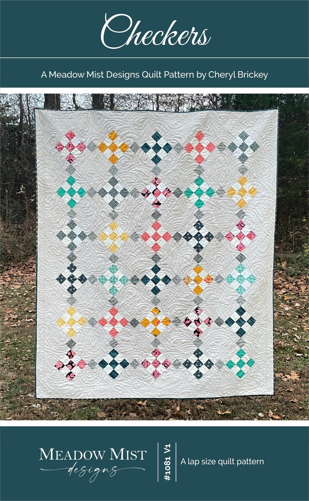 Checkers Quilt Pattern Digital Pattern Lap Throw Sized Fat Quarter, Fat ...