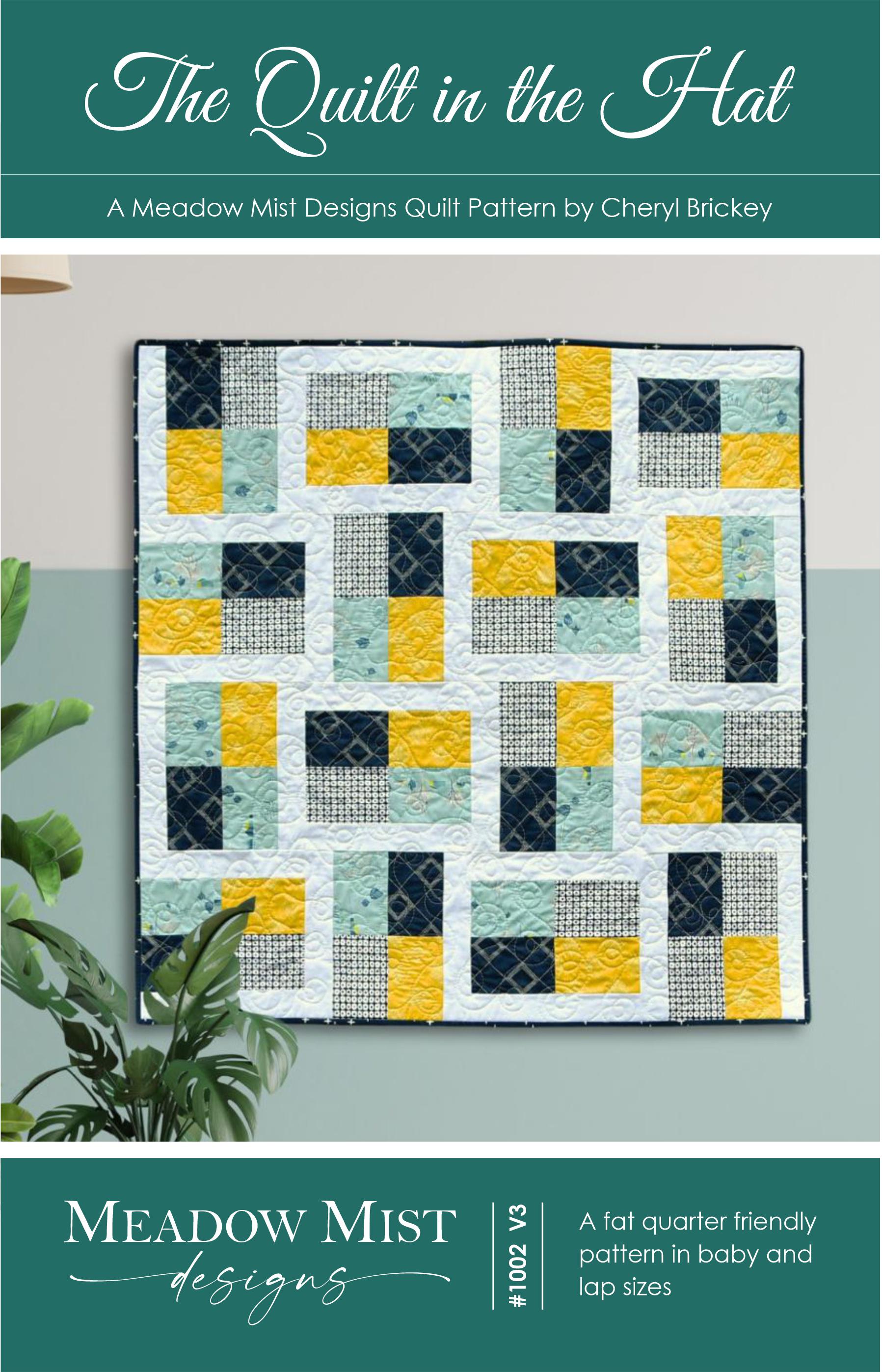 Quilt in the Hat Pattern | Digital Pdf | Fat Quarter Friendly | Baby ...