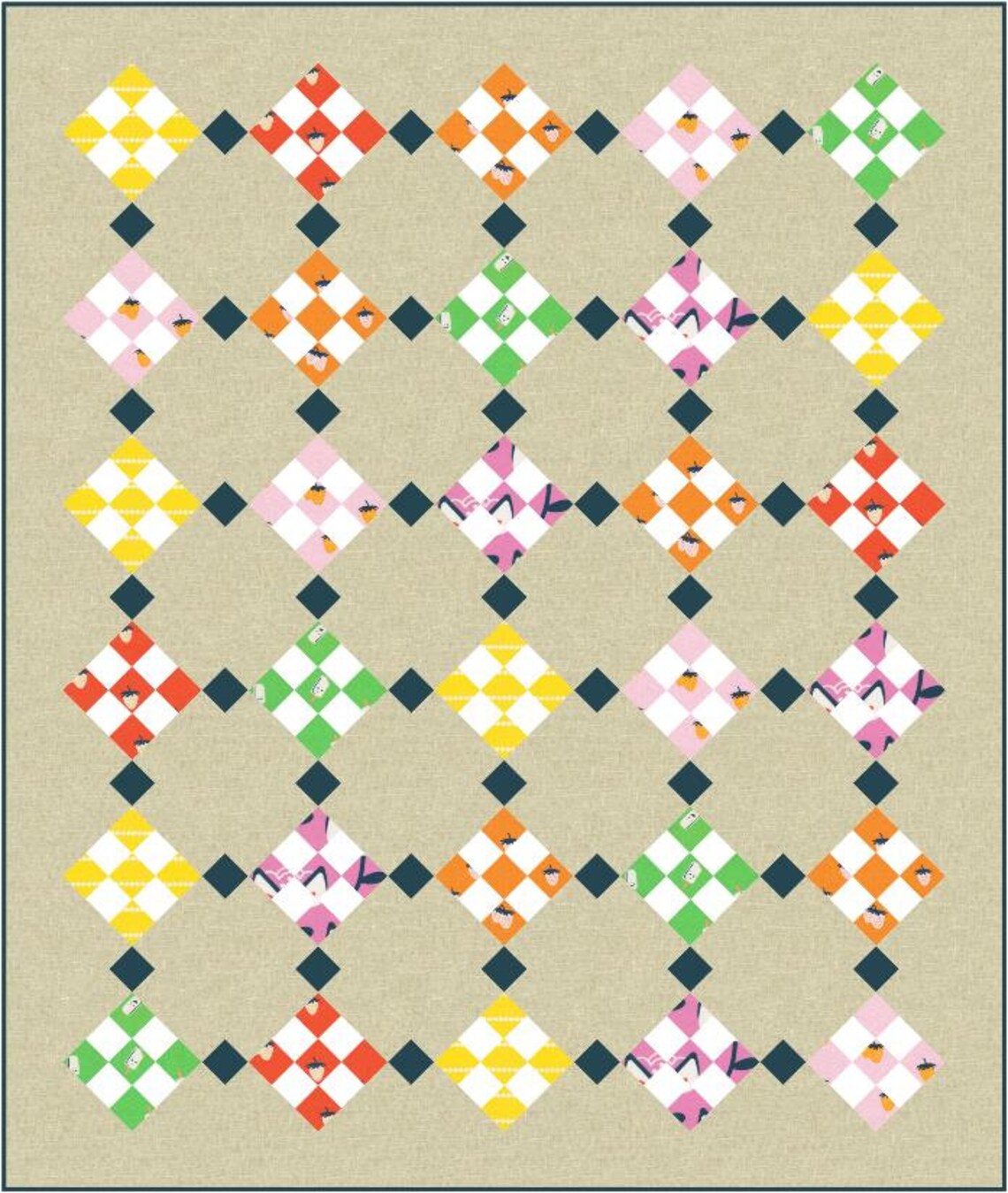 Checkers Quilt Pattern Digital Pattern Lap Throw Sized - Etsy