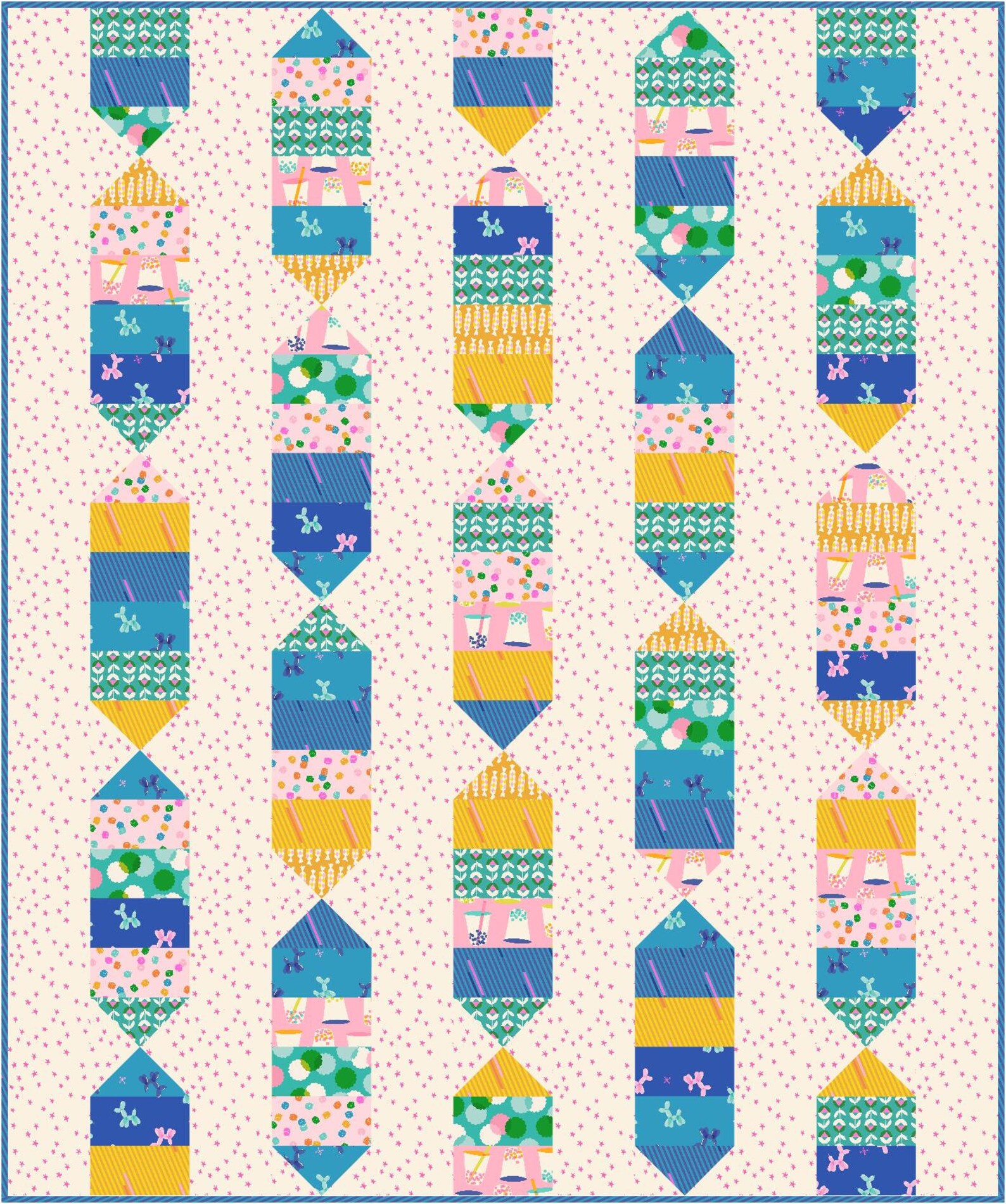 Candy Stripes - Digital Quilt Pattern - Baby, Lap, Twin Sizes - Etsy