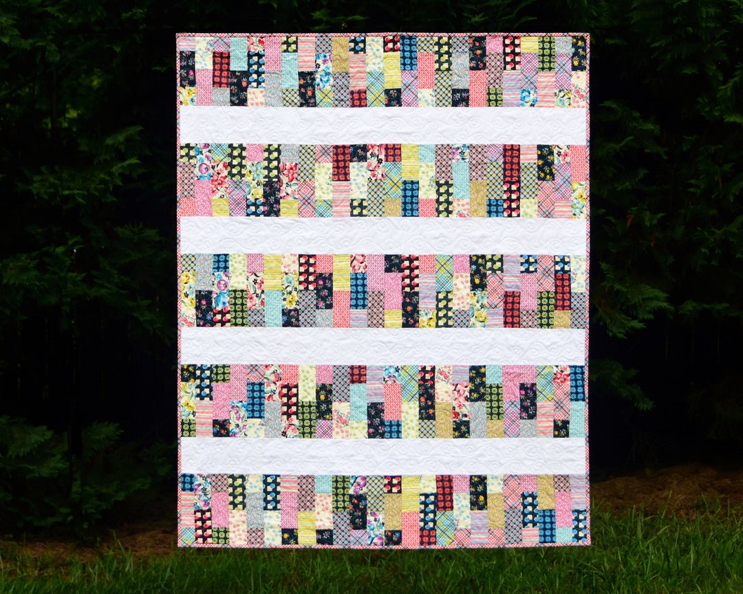Flagstone Path Digital Quilt Pattern a Modern Pattern Baby, Lap, Large ...