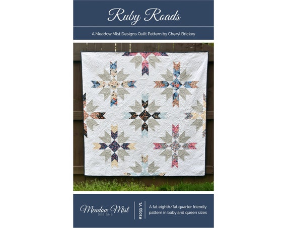 Ruby Roads Digital Quilt Pattern Fat Eighth/fat Quarter - Etsy Canada