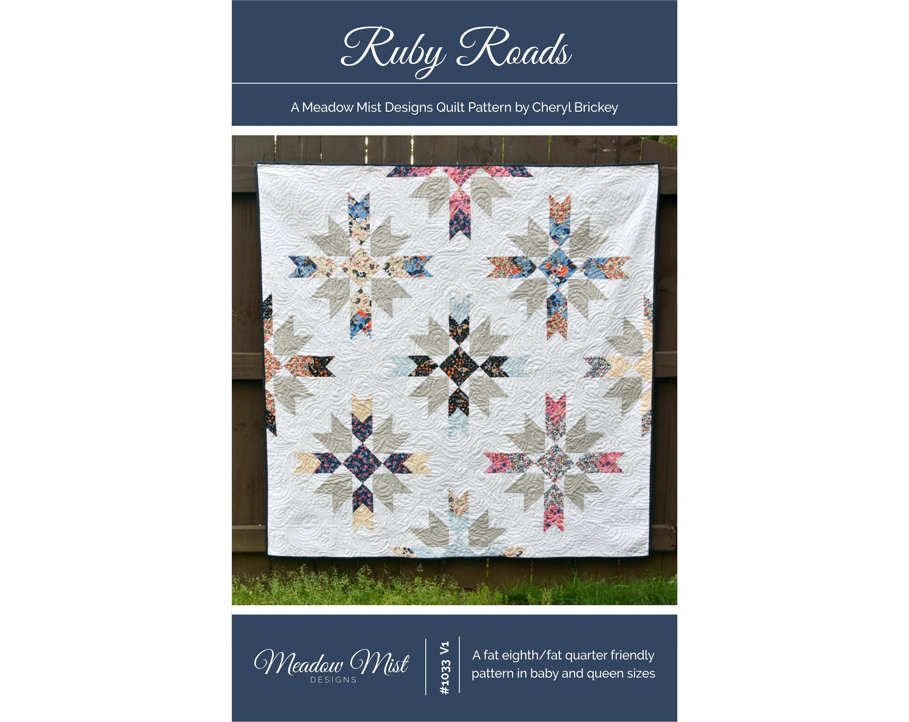 Ruby Roads Digital Quilt Pattern Fat Eighth/fat Quarter - Etsy Canada