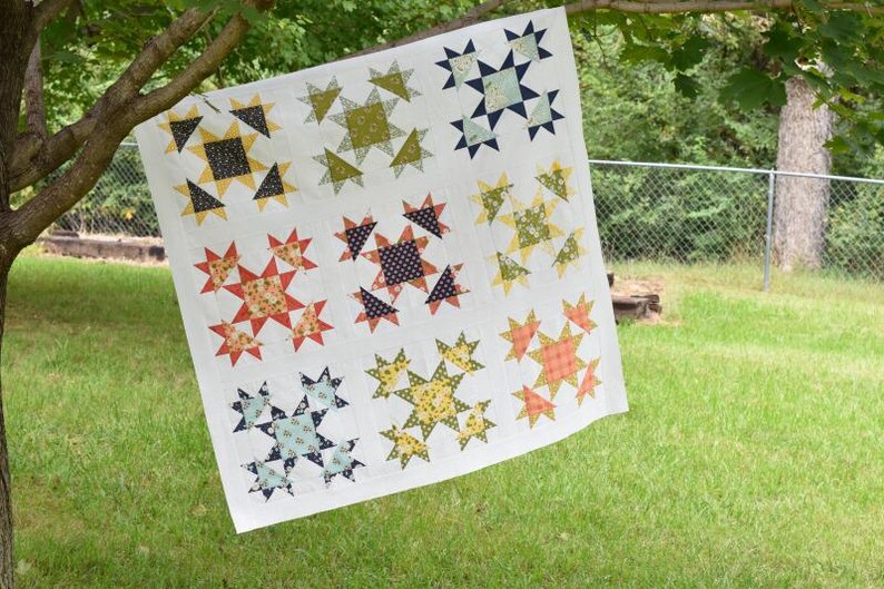 Vintage Star - Digital Quilt Pattern - a Layer Cake Friendly Pattern ...
