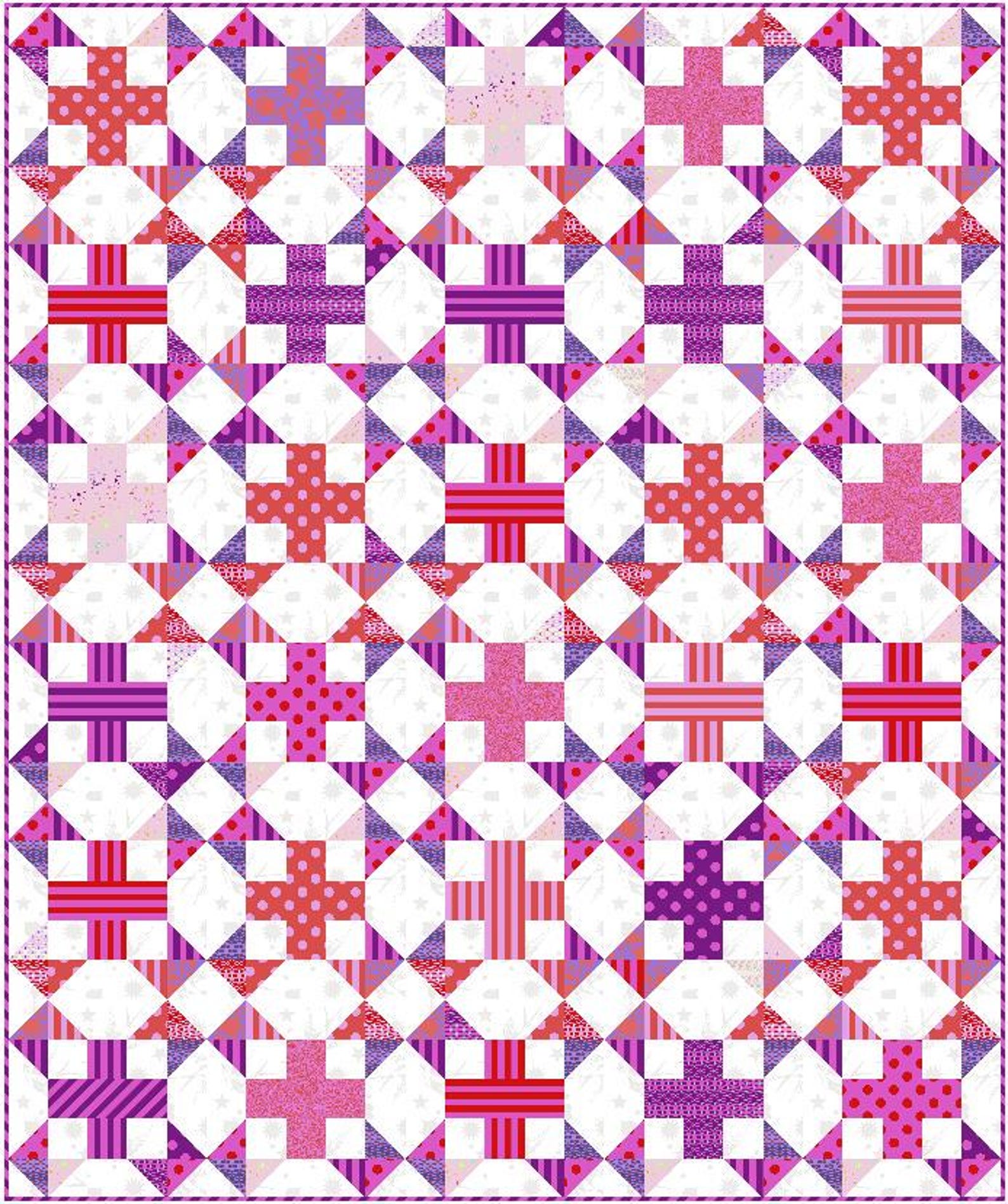 Sea Star - Digital Quilt Pattern - Fat Quarter, 1/4 Yard, and Scrap ...