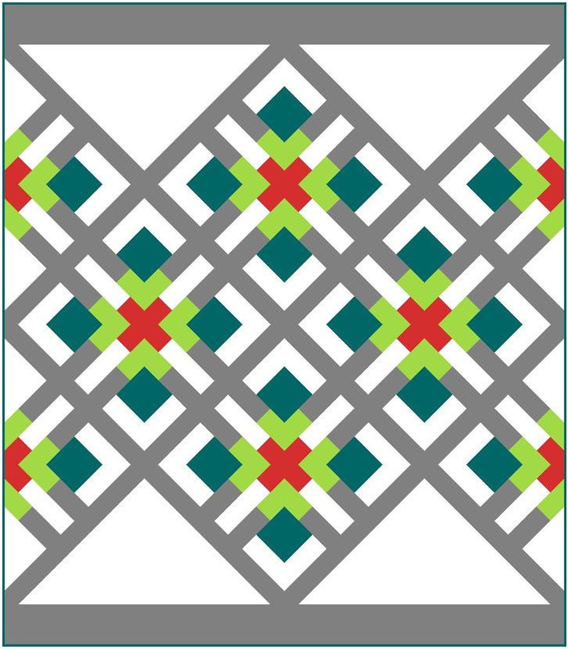 Lattice Vines Digital Quilt Pattern a Modern Pattern Lap - Etsy