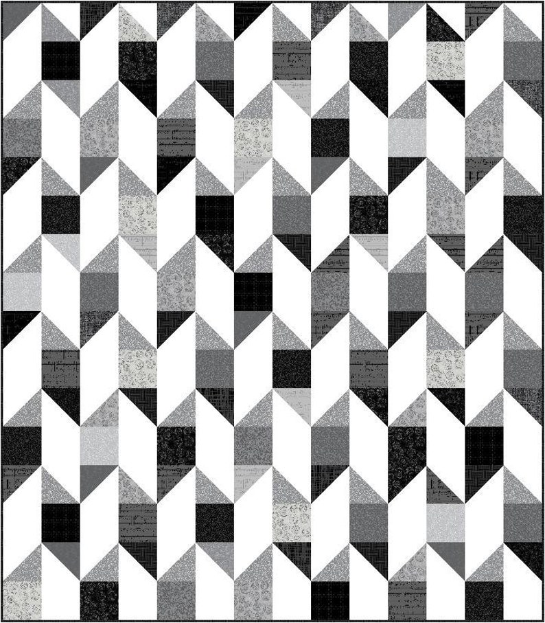 Board and Batten Quilt Pattern - Digital Pdf - Pre-cut Friendly, Charm ...