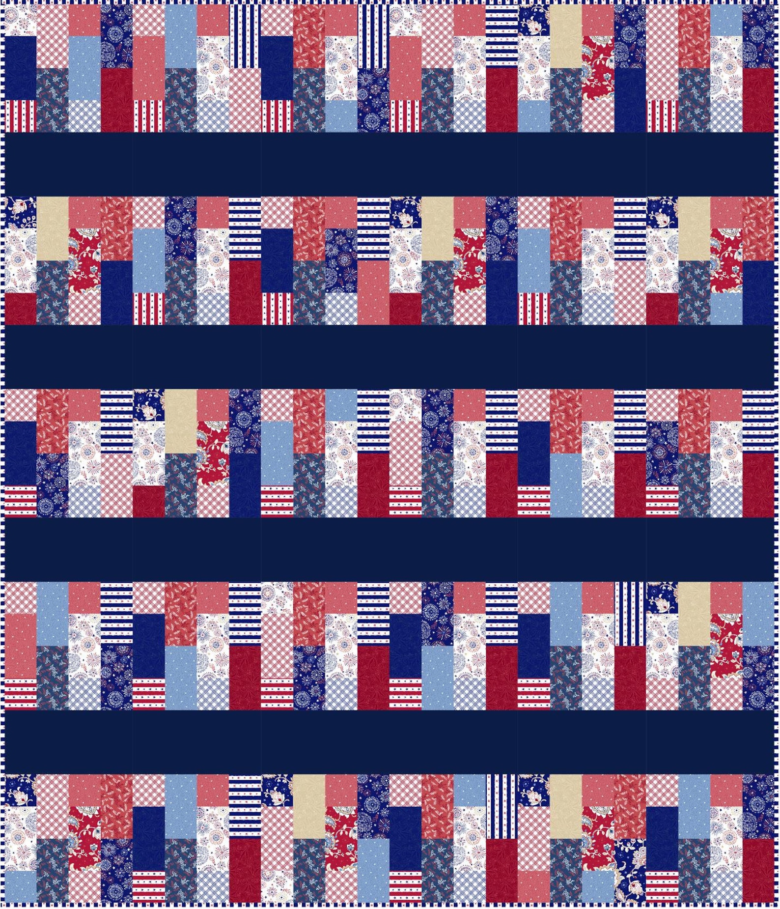 Flagstone Path - Digital Quilt Pattern - a Modern Pattern - Baby, Lap ...