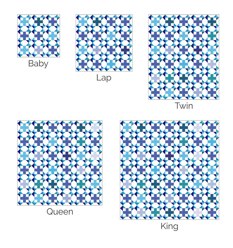 Sea Star - Digital Quilt Pattern - Fat Quarter, 1/4 Yard, and Scrap ...