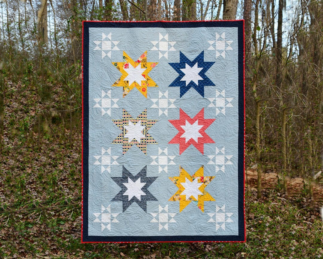 Supernova Digital Pdf Quilt Pattern - Star Quilt Pattern for Fat ...