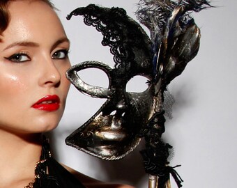 Stick Masquerade Masks Stick Masks Hand held Mask Stick | Etsy