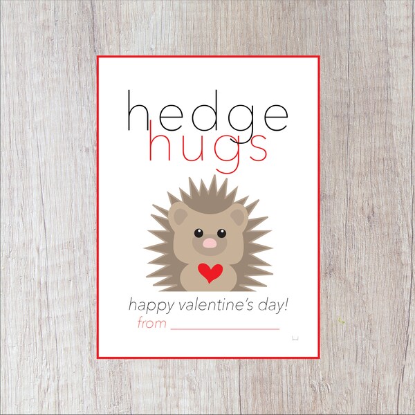 Hedgehog Valentine - Etsy