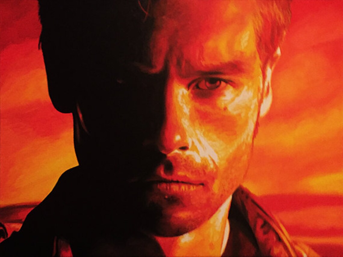 Memento Original Paint Marker Painting Actor Guy Pearce - Etsy
