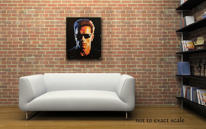 Terminate Original Paint Marker Painting Actor Arnold - Etsy
