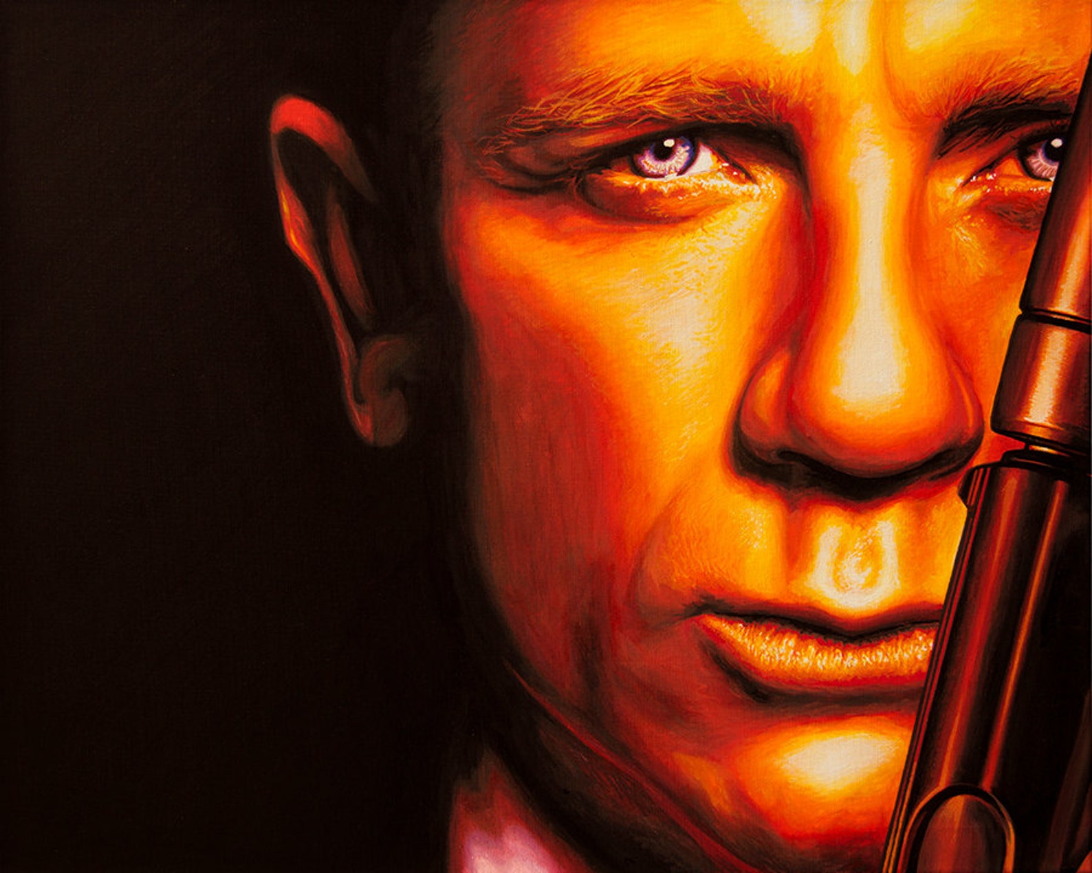 James Art Prints of an Original Eightangrybears Painting daniel Craig ...