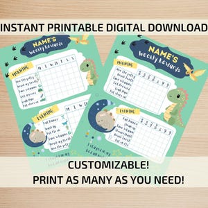 Printable Reward Chart for Kids L Printable Incentive Chart L Instant ...