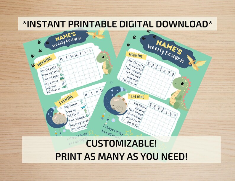 Printable Reward Chart for Kids L Printable Incentive Chart L Instant ...