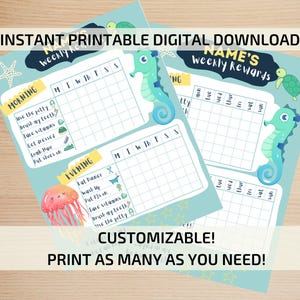 Printable Reward Chart for Kids L Printable Incentive Chart L Instant ...