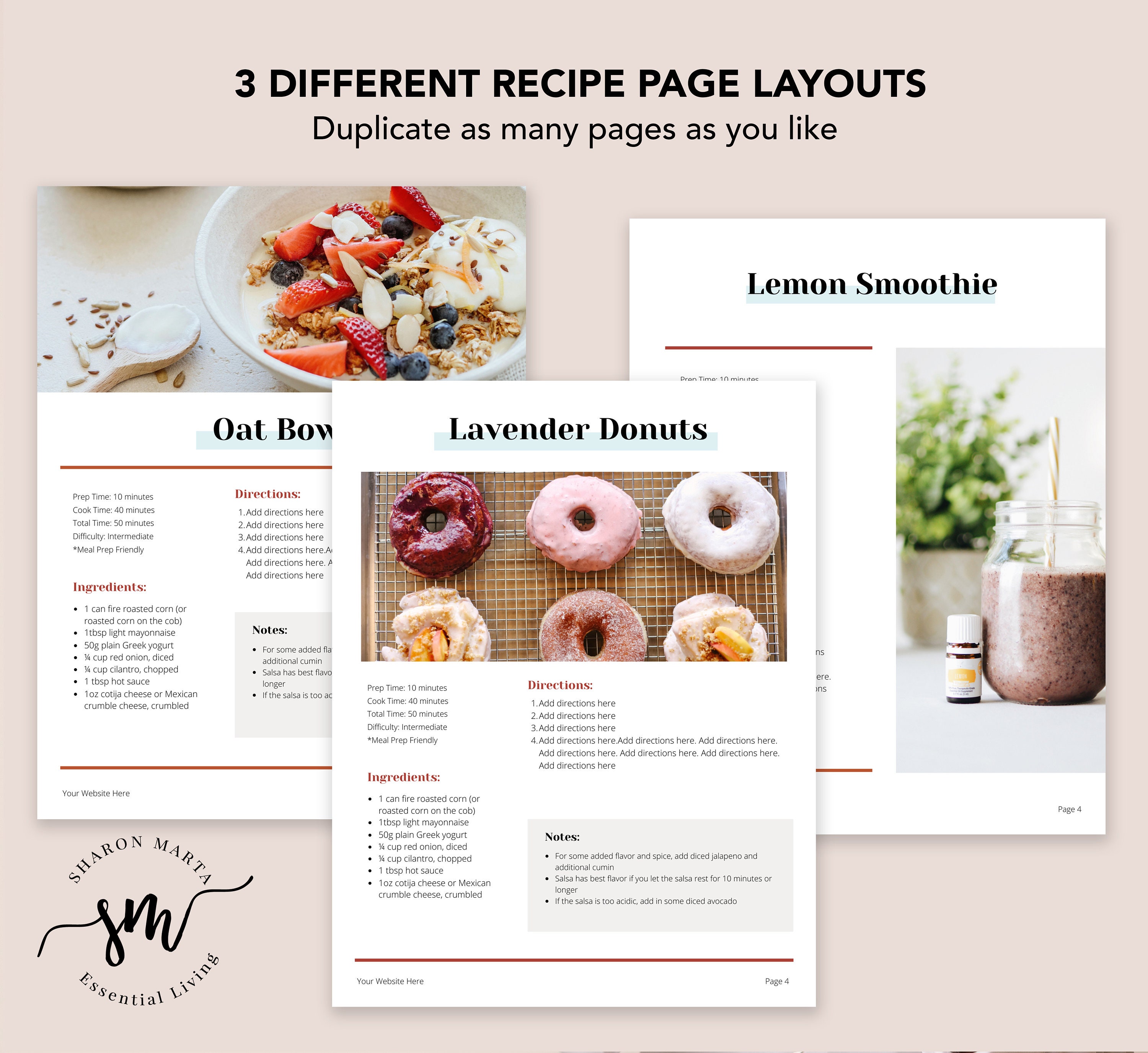 Recipe Ebook or Cookbook Template Using Canva Use as Lead - Etsy UK