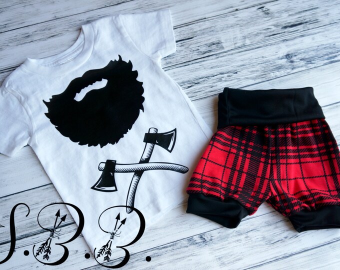 LUMBERJACK OUTFIT -boys Lumberjack Birthday Outfit- Kids Red Plaid ...