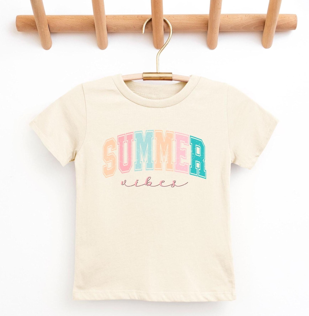 Cute Toddler Summer Vibes Tee, Kids Summer Shirt, Vacation Outfit ...