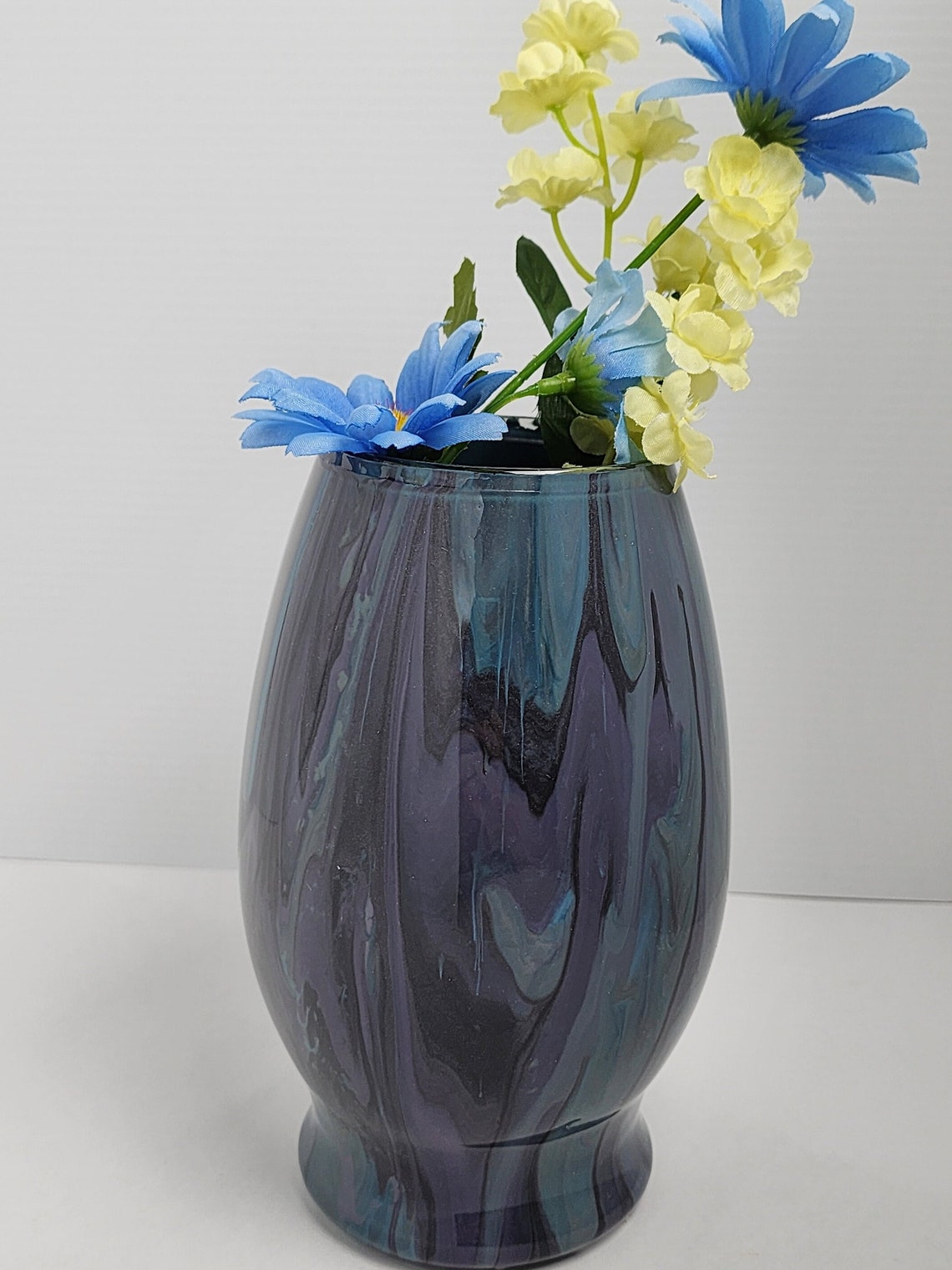 Fluid Art Vase Handmade Vases Home Décor Paint Pour Art Piece - Etsy