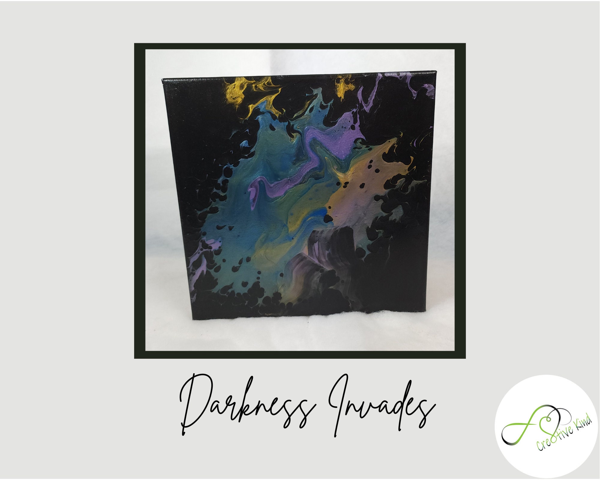 Addiction Wall Art - Fluid Art Paintings - 12x12 - Etsy