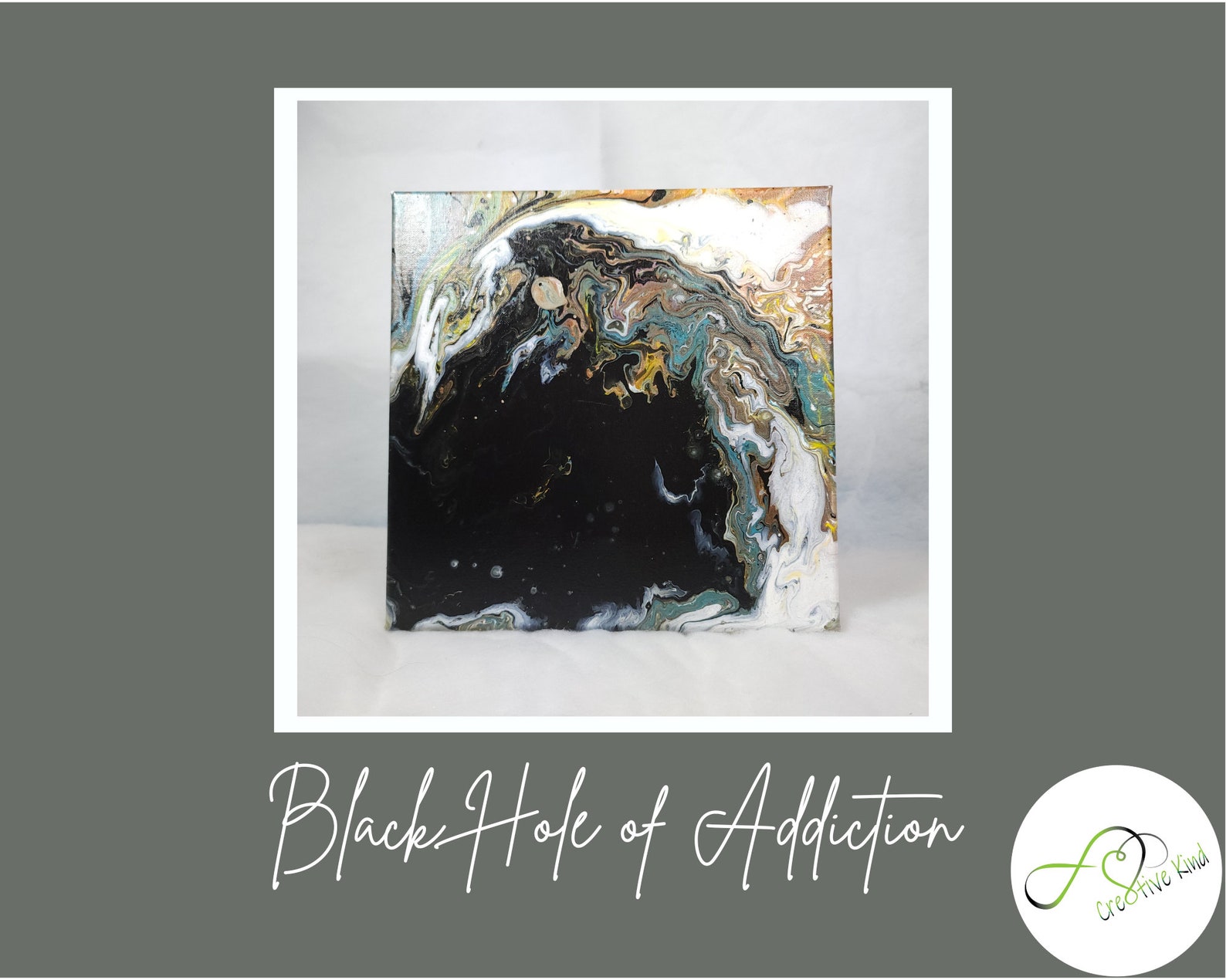 Addiction Wall Art - Fluid Art Paintings - 12x12 - Etsy