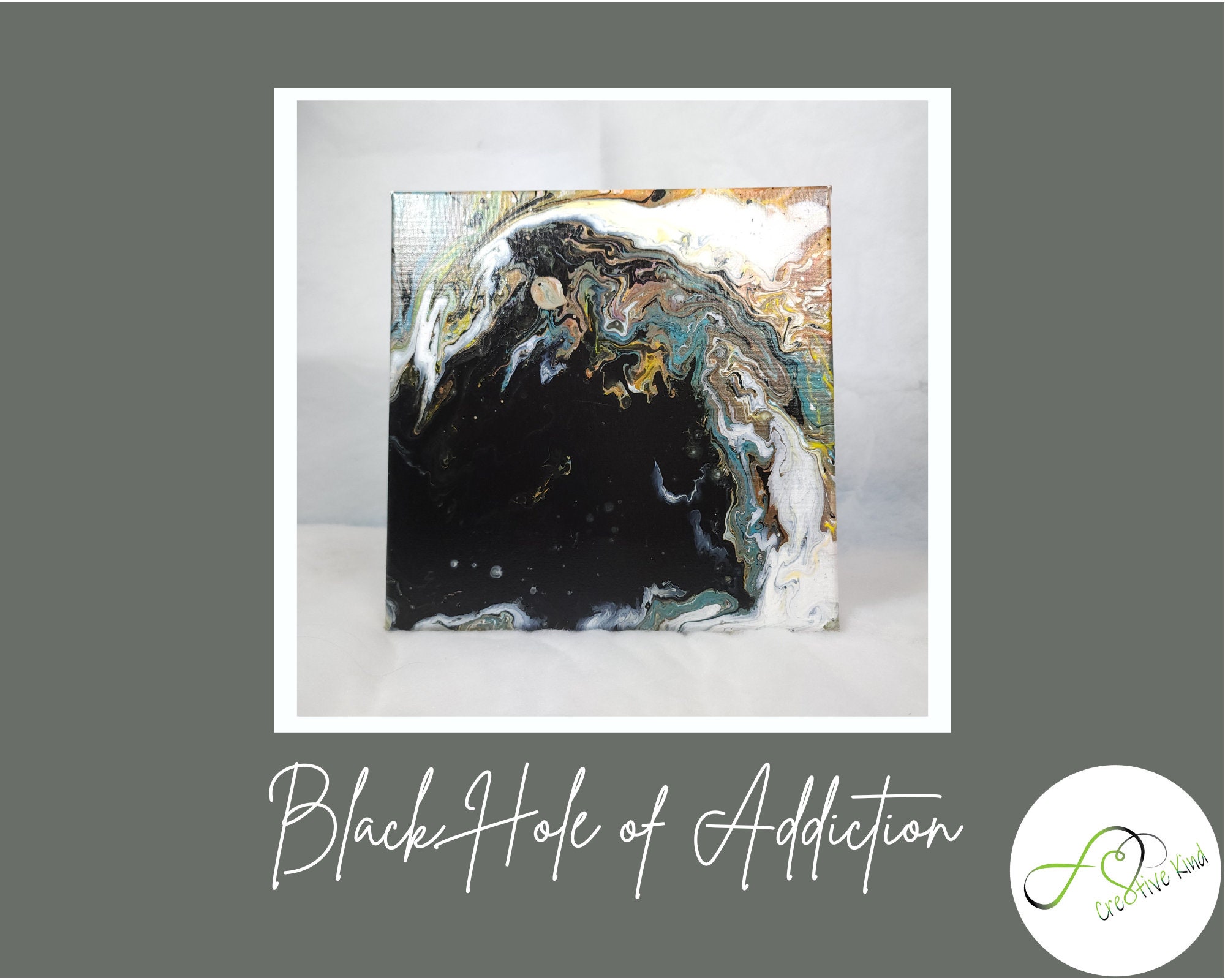 Addiction Wall Art - Fluid Art Paintings - 12x12 - Etsy