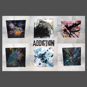 Addiction Wall Art - Fluid Art Paintings - 12x12 - Etsy