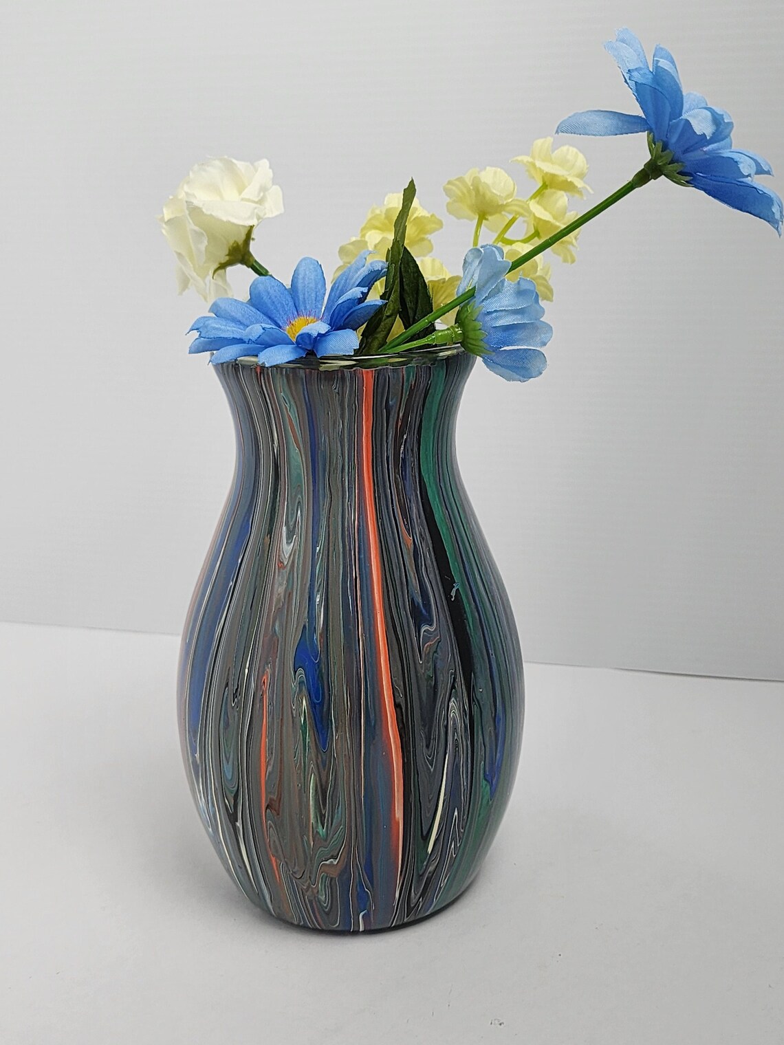 Fluid Art Vase Handmade Vases Home Décor Paint Pour Art Piece - Etsy