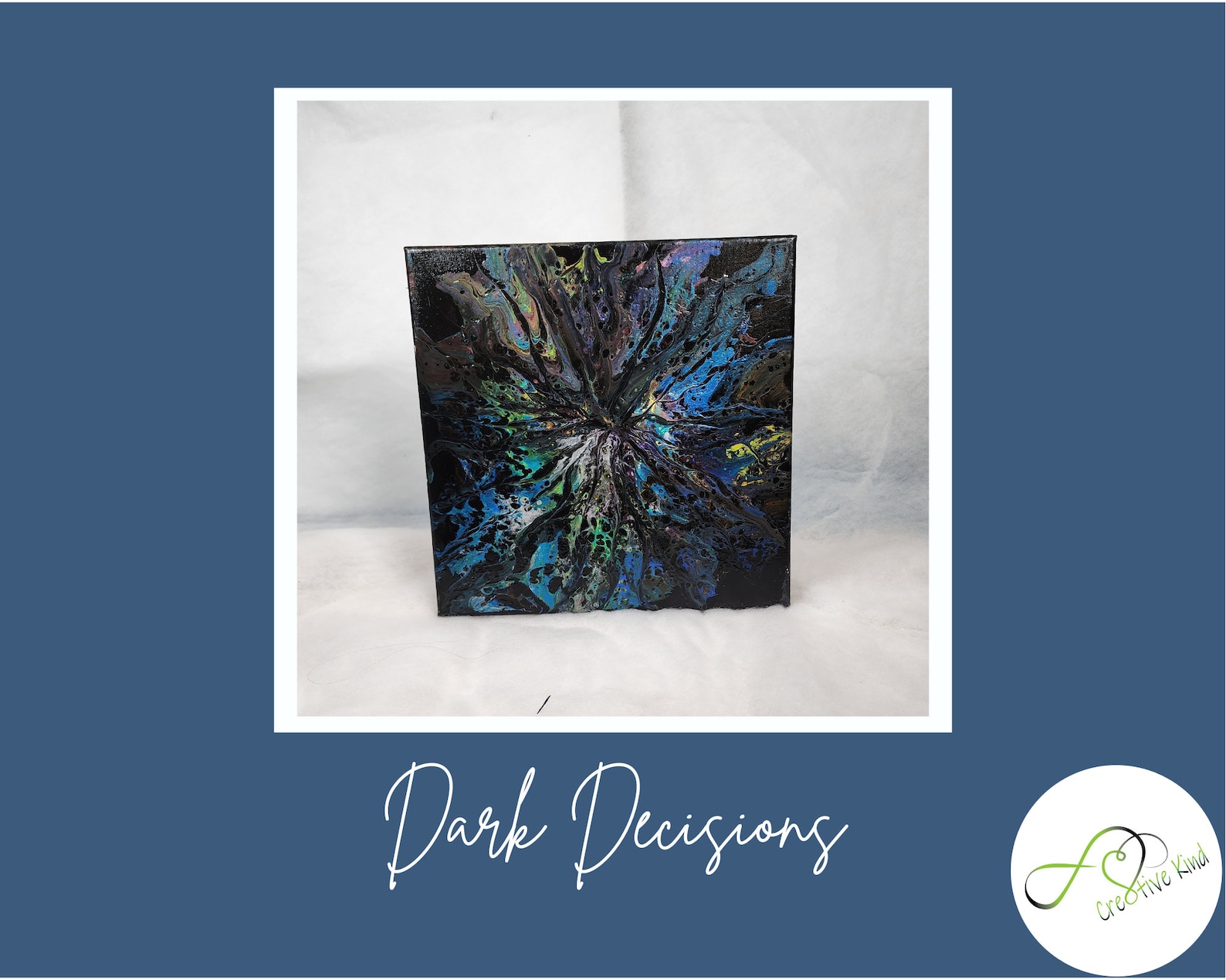 Addiction Wall Art - Fluid Art Paintings - 12x12 - Etsy