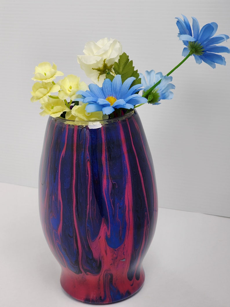 Fluid Art Vase - Handmade Vases - Home Décor - Paint Pour Art Piece - Etsy