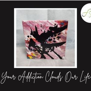 Addiction Wall Art - Fluid Art Paintings - 12x12 - Etsy