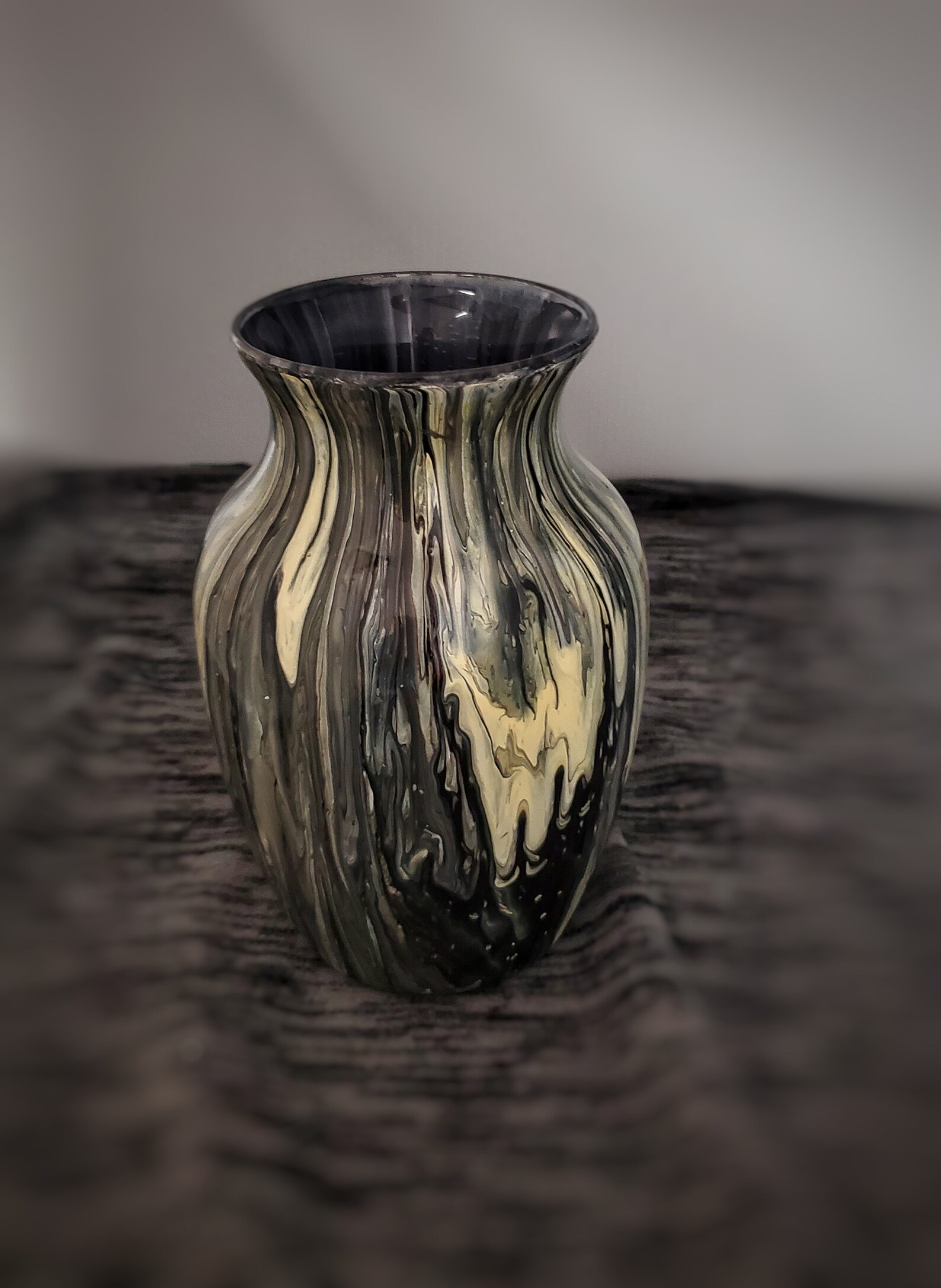 Fluid Art Vase Handmade Vases Home Décor Blue and Pink - Etsy