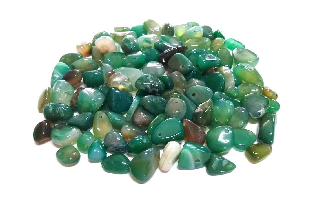 Green Agate Stone Mix: Tumbled Gemstone Nuggets (12.8 Oz.) - Etsy