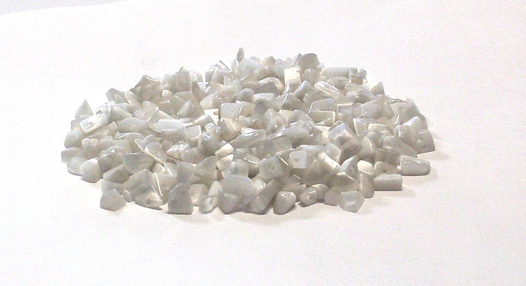 White Cats Eye Glass Chip Beads: 3.6 Oz Lot, Jewelry Making - Etsy