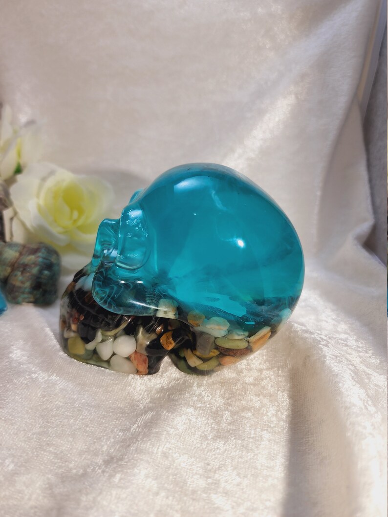 Ocean Resin Skull - Etsy