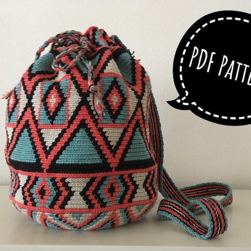 Mochila Bag Tutorial Tapestry Crochet Pattern Crochet | Etsy