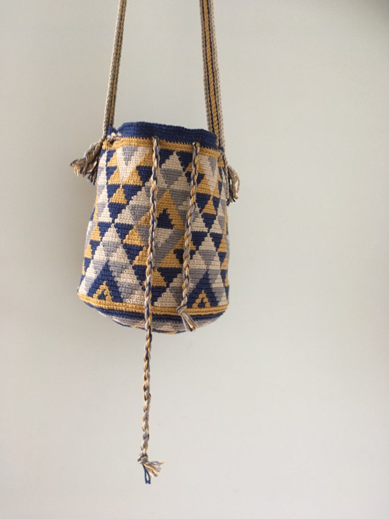 Wayuu Mochila Bag With Tapestry Technique Geometric Motives - Etsy