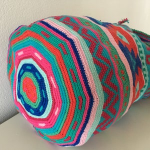 Wayuu Mochila Bag With Tapestry Technique, Aztec Motives, Crochet ...