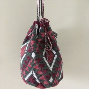 Wayuu Mochila Bag With Tapestry Technique, Aztec Motives, Crochet ...