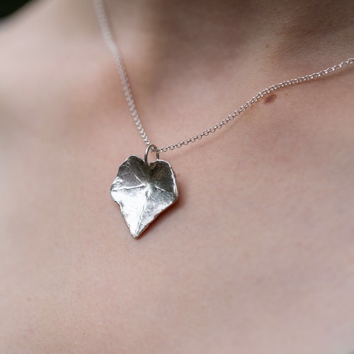 Gold Plated Sterling Silver Ivy Leaf Necklace - Etsy UK